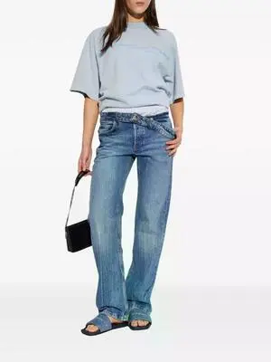 Alexander Wang Sequin-embellished Denim Slides