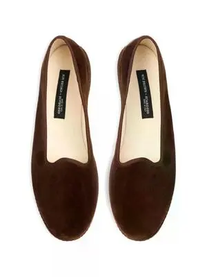 SCAROSSO William Iv Velvet Slippers - Brown