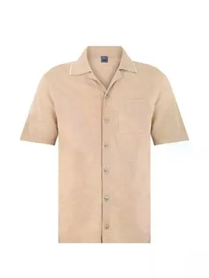 Fedeli Short-sleeve Button-up Shirt - Neutrals
