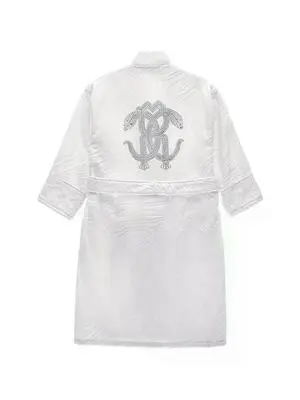 Roberto Cavalli Animal-print Bathrobe - White