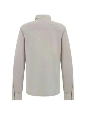 Fedeli Button-up Long-sleeve Shirt - Grey