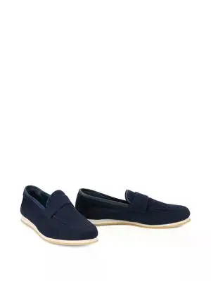 Fedeli Slip-on Moccasins - Blue