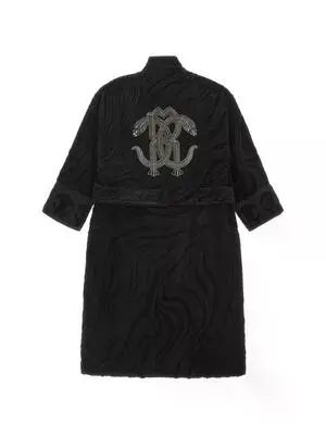 Roberto Cavalli Zebra-pattern Rhinestone-detail Bathrobe