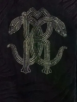 Roberto Cavalli Zebra-pattern Rhinestone-detail Bathrobe