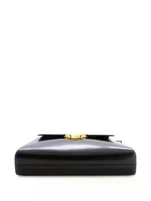 Prada Trapezoid Flap Brushed Leather Shoulder Bag