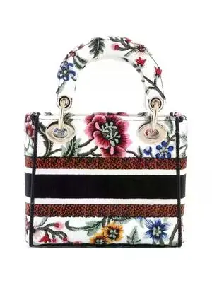 Dior Lady D-lite Bag Embroidered Canvas Mini Satchel