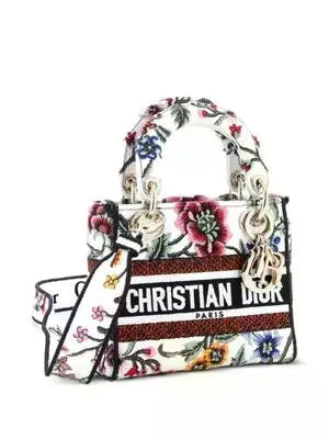 Dior Lady D-lite Bag Embroidered Canvas Mini Satchel