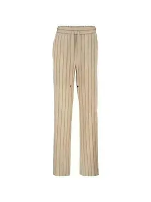 Antonelli Firenze Pinstriped Slim-fit Trousers - Neutrals
