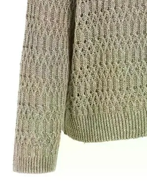 Brunello Cucinelli Openwork Sequin Knit Sweater