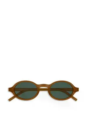 Saint Laurent Oval-frame Sunglasses - Brown