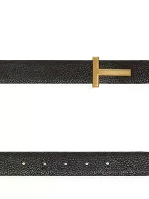 TOM FORD T-logo Leather Belt