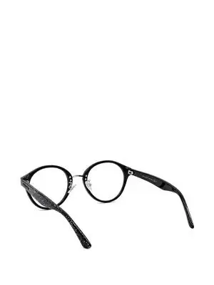 JIMMY CHOO Round Frame Glitter Finish Glasses
