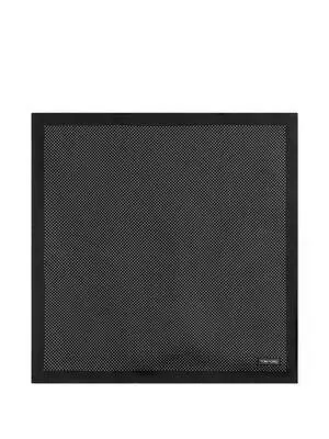 TOM FORD Polka-dot Silk Pocket Square Black