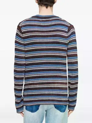 MAISON MARGIELA Striped Wool V-neck Cardigan