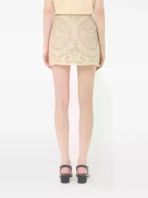 Valentino Garavani Mini Skirt In Floral Stamp Georgette