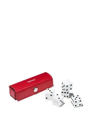 Supreme Leather Dice Set - Red