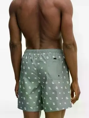 Karl Lagerfeld Ikon Print Swim Shorts