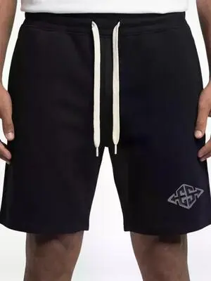 EXIT SOCIETY Monogram X Logo-print Drawstring Shorts