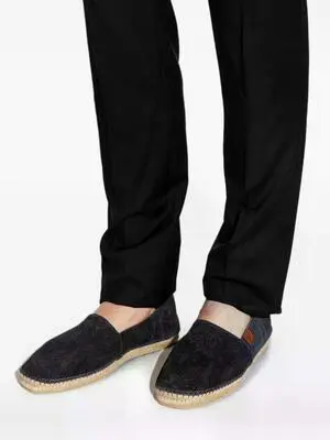 Etro Suede Paisley Espadrilles - Black