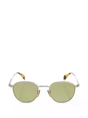 DB EYEWEAR BY DAVID BECKHAM Geometric Frame Sunglasses With Engraved Detailing - Silver