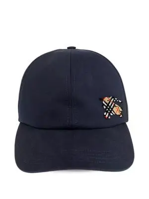 Burberry Knight-embroidered Baseball Cap - Blue