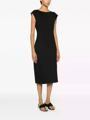 Calvin Klein Cap Sleeve Boat Neck Midi Dress