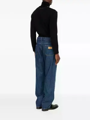 MAISON MARGIELA Straight-leg Jeans With Patchwork And Ripped Detailing