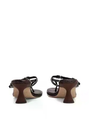 MIISTA Abisai Buckled Snakeskin-effect Sandals