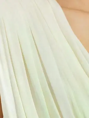 Versace Ruched V-neck Sleeveless Maxi Dress