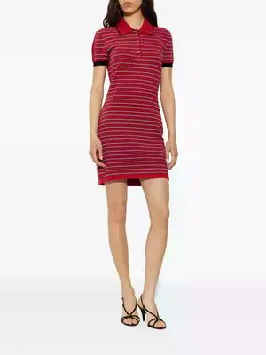 Versace Greca Pattern Striped Mini Dress