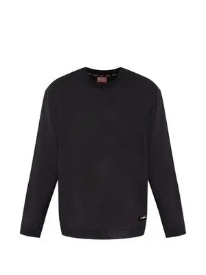 DIESEL® Crew Neck Logo Patch Sweatshirt - Black