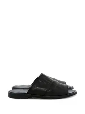 ZIGGY CHEN Crinkled-finish Leather Sandals