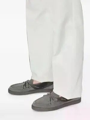 Giorgio Armani Suede Loafers With Bow Detailing