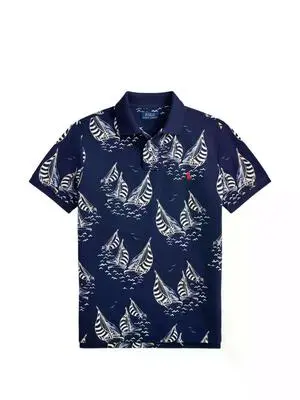 Polo Ralph Lauren Sailboat-print Polo Shirt - Blue