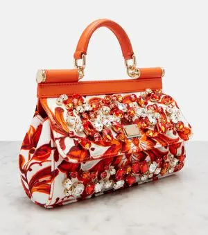 Dolce & Gabbana Mini Embellished Top-handle Bag
