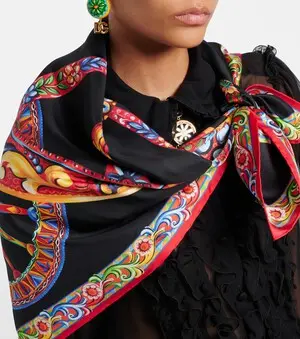 Dolce & Gabbana Carretto Silk Twill Scarf