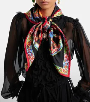 Dolce & Gabbana Carretto Silk Twill Scarf