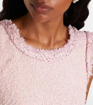 SELF-PORTRAIT Sequined Boucle Tweed Mini Dress