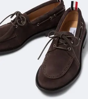 Thom Browne Suede Boat Shoes - Brown