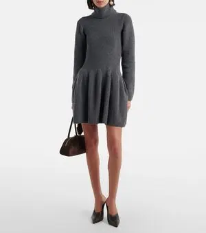 Magda Butrym Ribbed-knit Cashmere Mini Dress