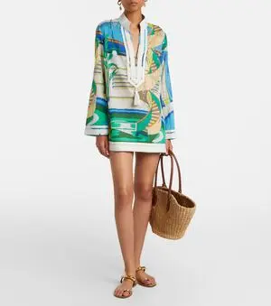 Tory Burch Printed Cotton Voile Tunic - Multicoloured