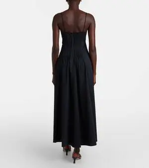 Staud Margi Cotton Poplin Midi Dress