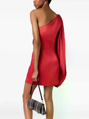 Stella McCartney One-shoulder Draped Sleeve Dress - Red