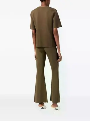 Stella McCartney Embroidered Crew Neck T-shirt - Brown