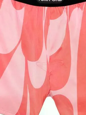 TOM FORD Abstract-print Silk-blend Boxer Shorts - Pink