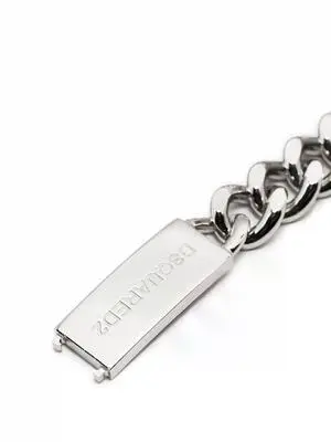 Dsquared2 Tone Logo Plaque Chain Necklace
