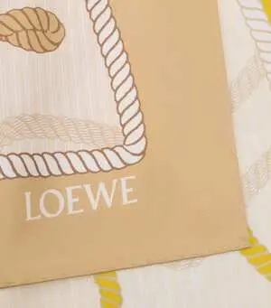Loewe Silk Twill Scarf - Beige
