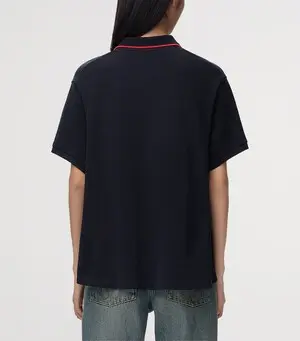 Loewe Stretch-cotton Polo Shirt With Asymmetric Hem