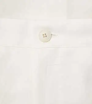 Canali Linen-silk Straight Fit Suit Trousers - Beige