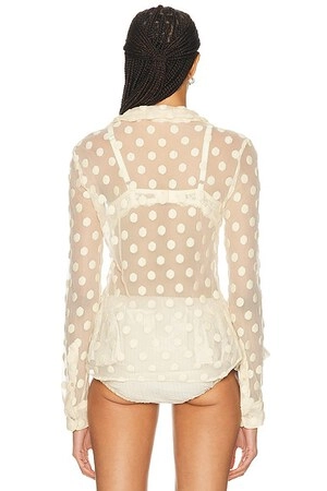 Dries Van Noten Long Sleeve Button Down Shirt - Ecru